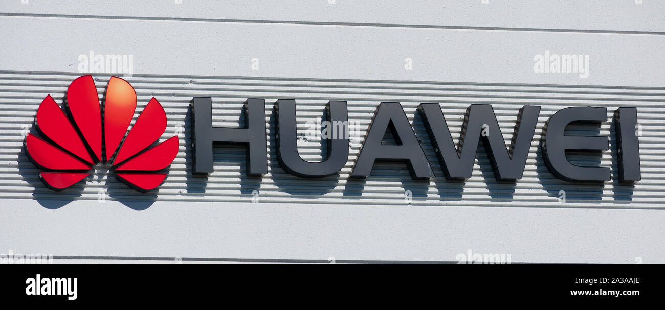 Huawei Technologies sign atop of research and development campus in ...