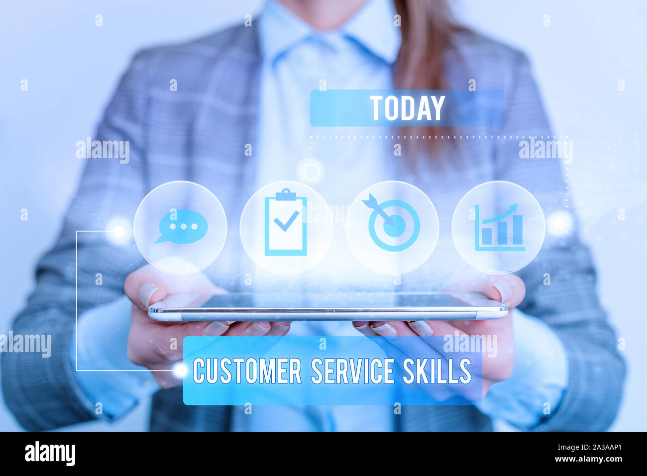 Writing note showing Customer Service Skills. Business concept for ...