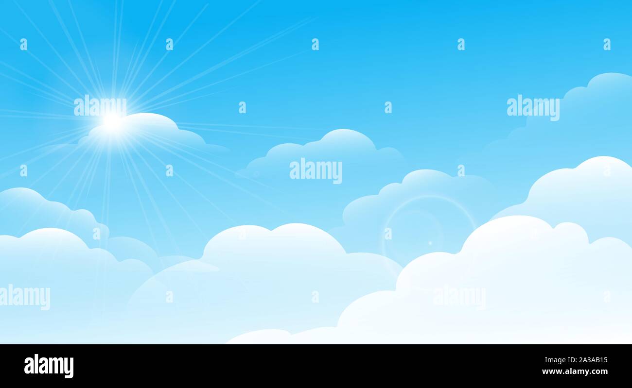 Clear sky and sun glare Stock Vector Image & Art - Alamy