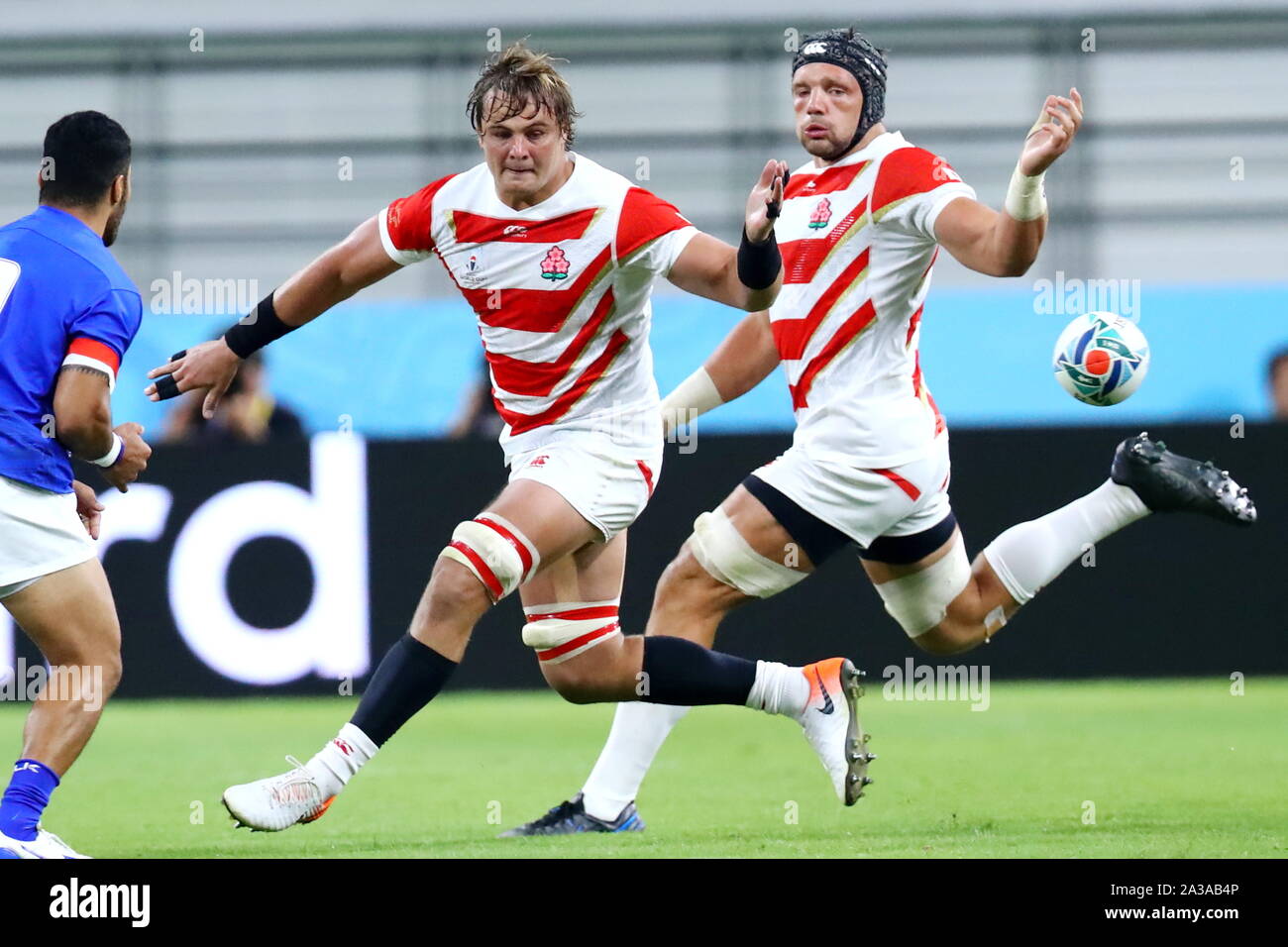 Toyota, Aichi, Japan. 5th Oct, 2019. (L-R) Wimpie Van Der Walt, Pieter ...