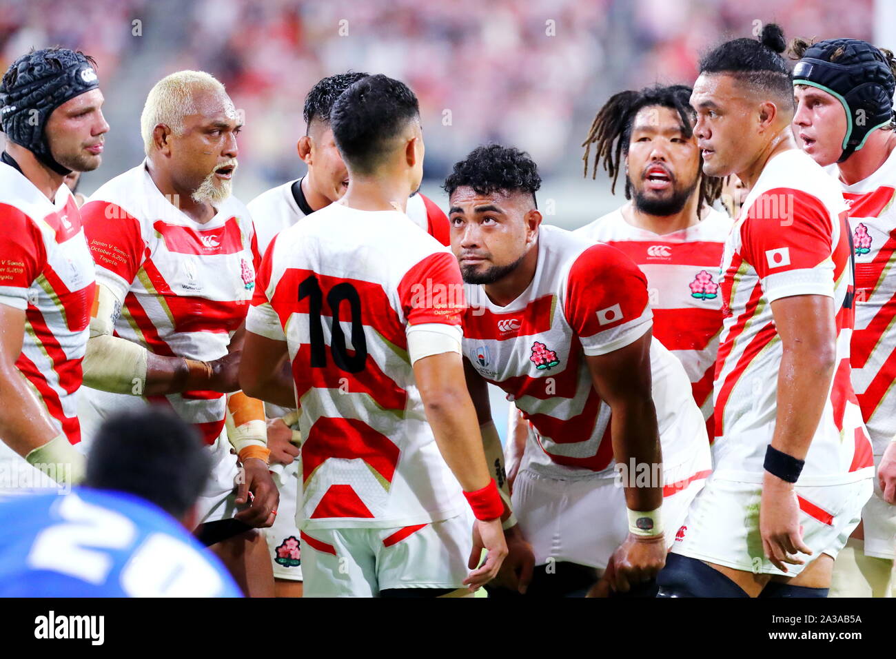 Toyota, Aichi, Japan. 5th Oct, 2019. (L-R) Pieter Labuschagne, Isileli ...