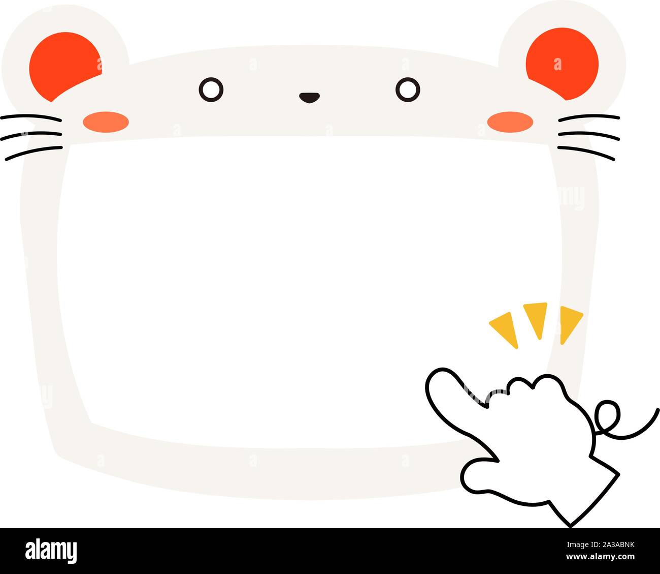 This is a illustration of Cute mouse whiteboard Stock Vector Image ...