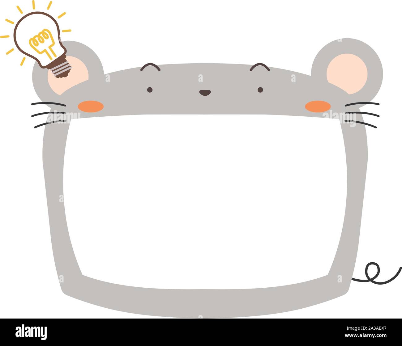 This is a illustration of Cute mouse whiteboard Stock Vector Image ...