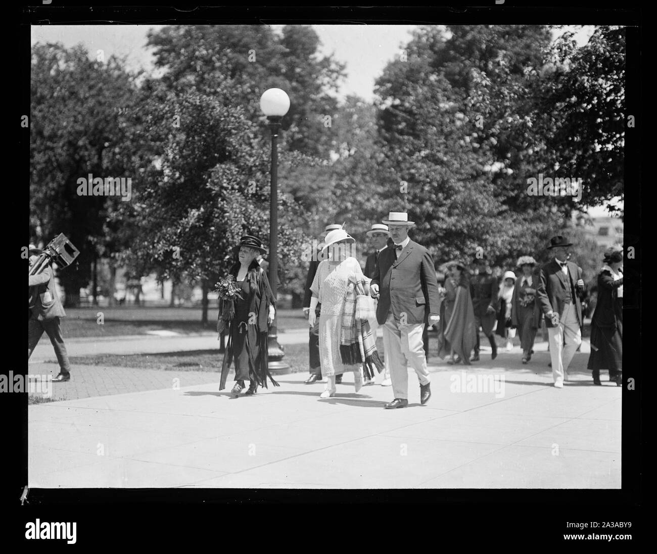Secy. and Mrs. Weeks at Annapolis opening day of Naval Academy June ...