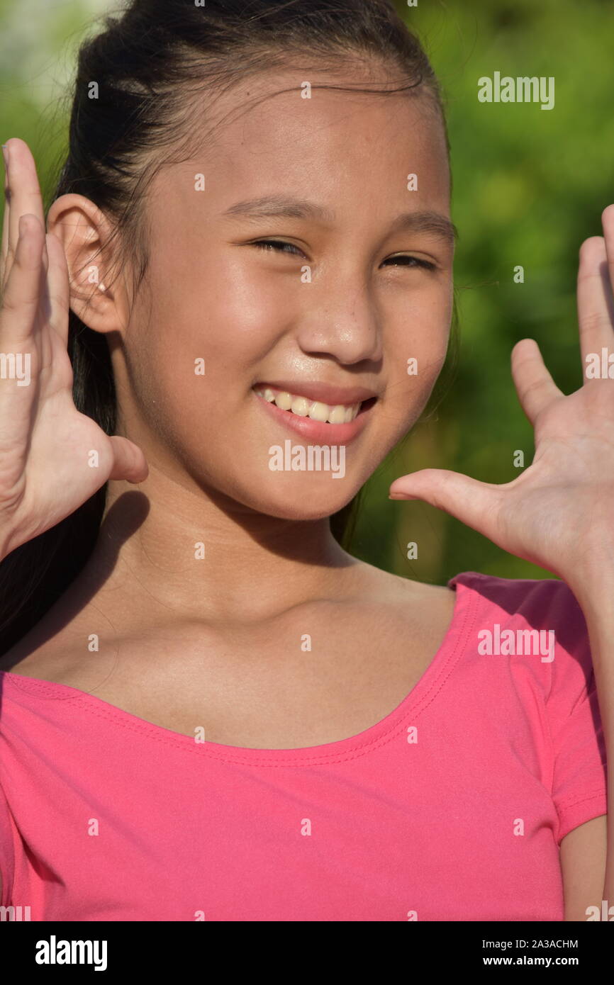 A Surprised Cute Filipina Female Juvenile Stock Photo - Alamy