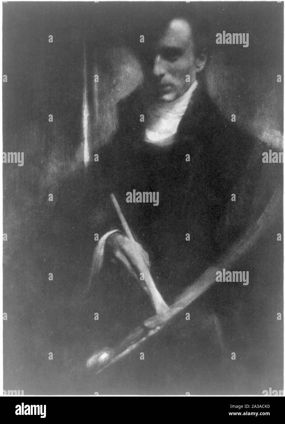 Portrait style painting Black and White Stock Photos & Images - Alamy