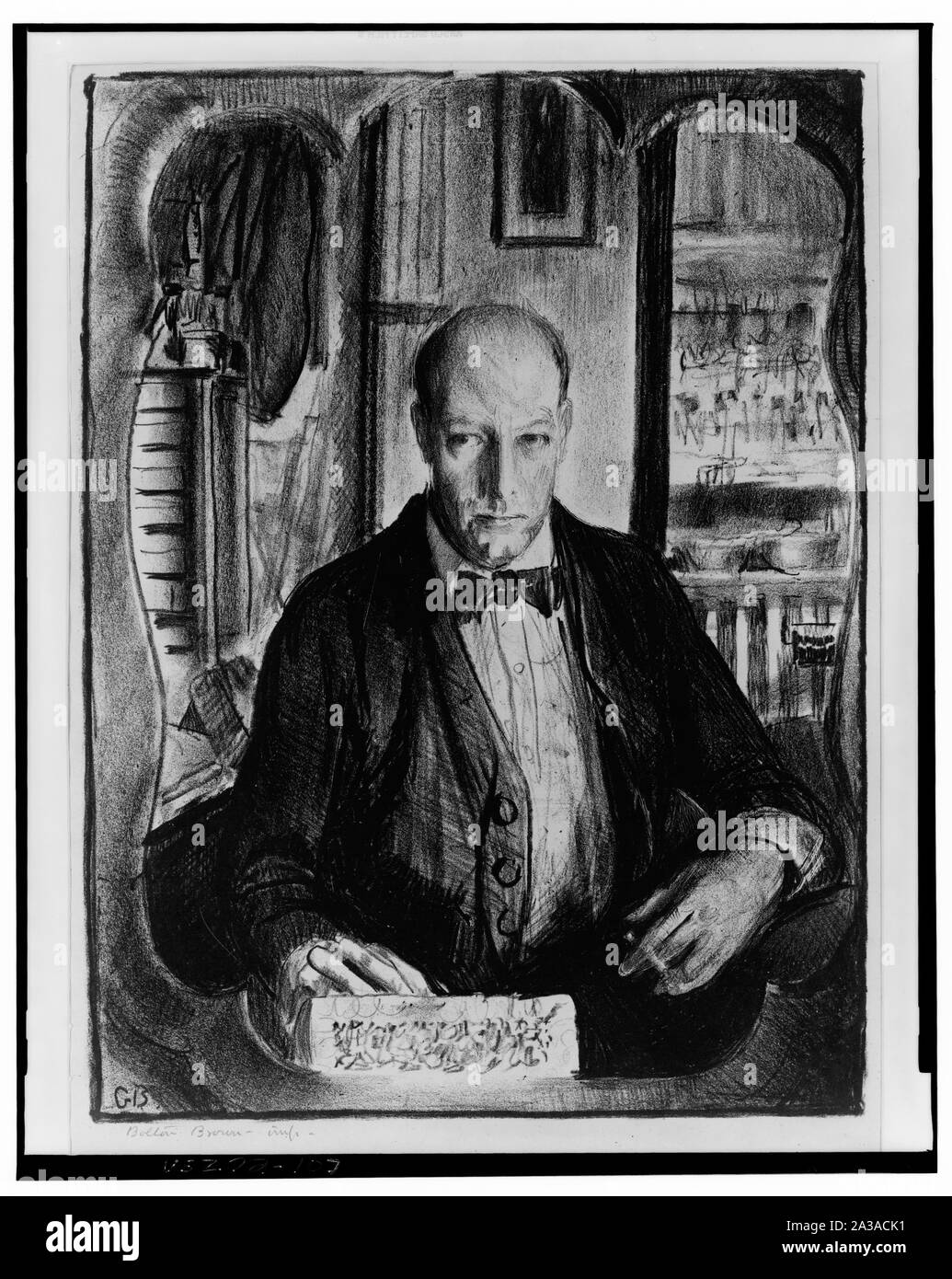 Portrait style painting Black and White Stock Photos & Images - Alamy