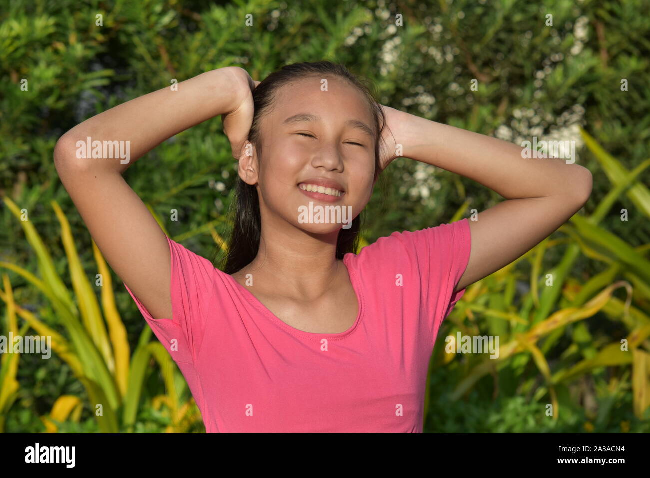 A Happy Pretty Female Juvenile Stock Photo - Alamy