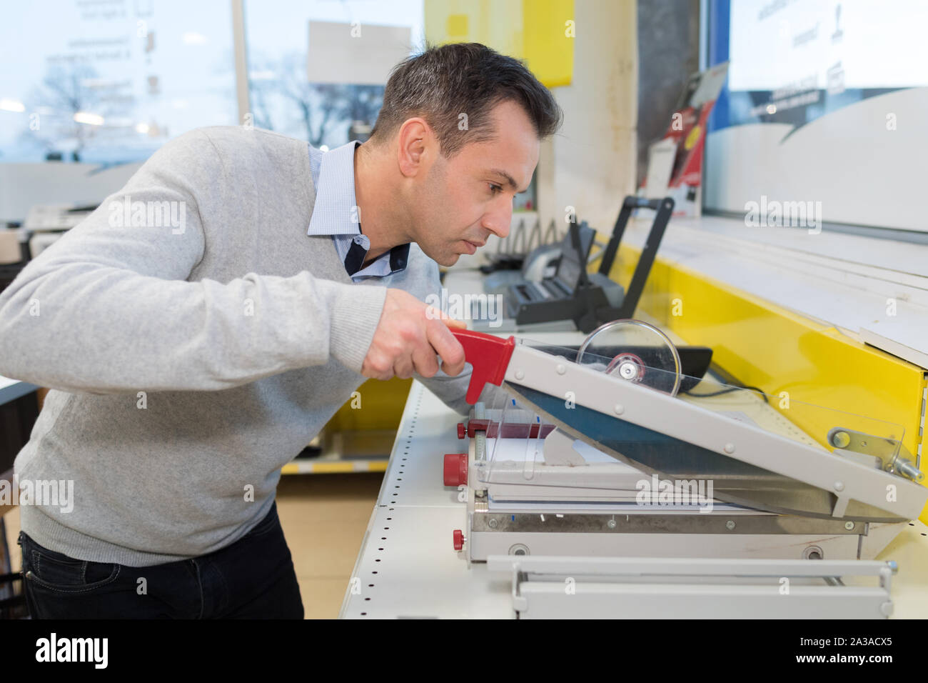 Danger guillotine hi-res stock photography and images - Alamy