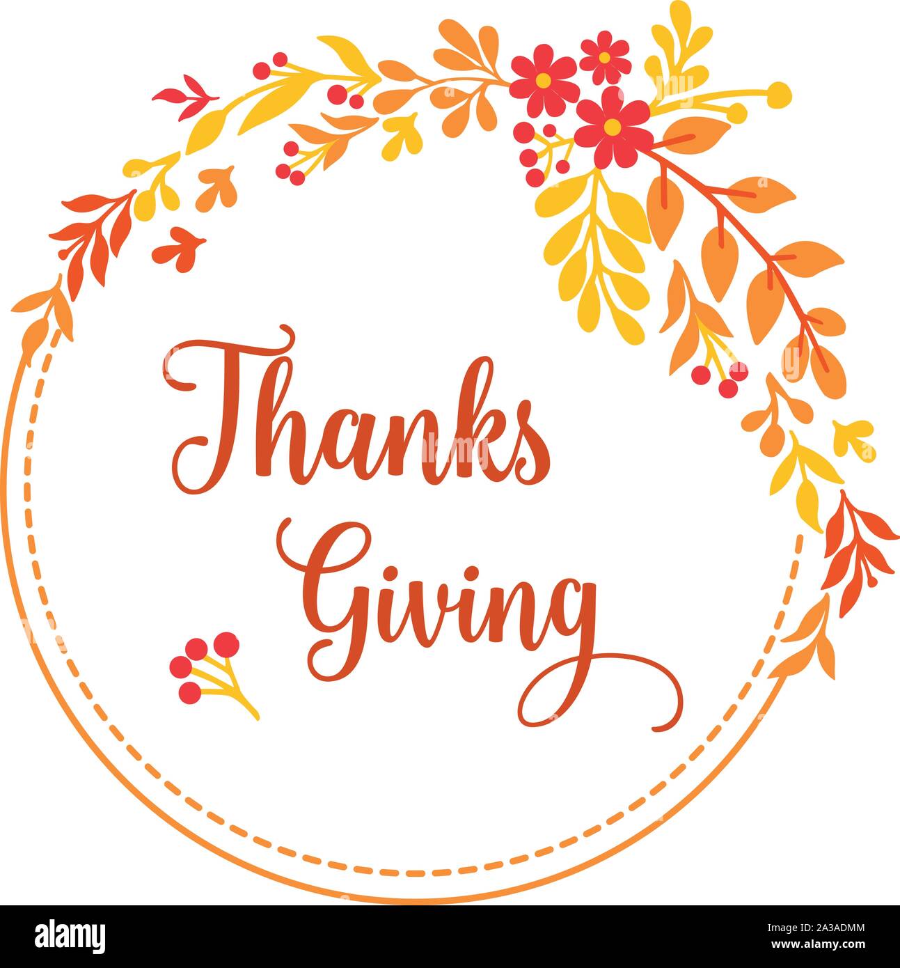 Banner thanksgiving, with abstract autumn leaves frame. Vector Stock ...