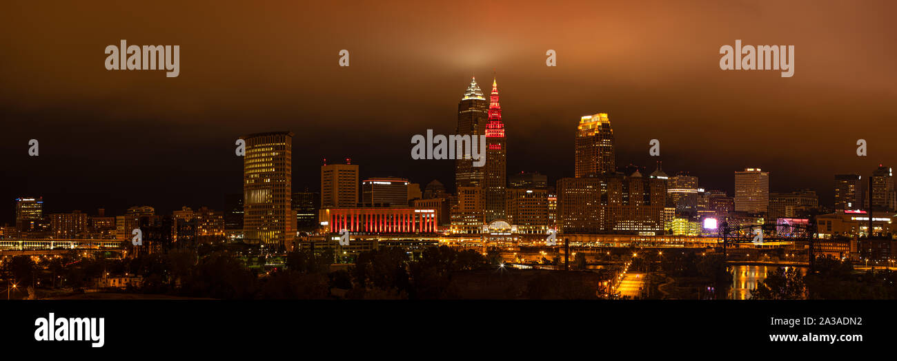 Cleveland, city in the state of Ohio, United States of America, at ...