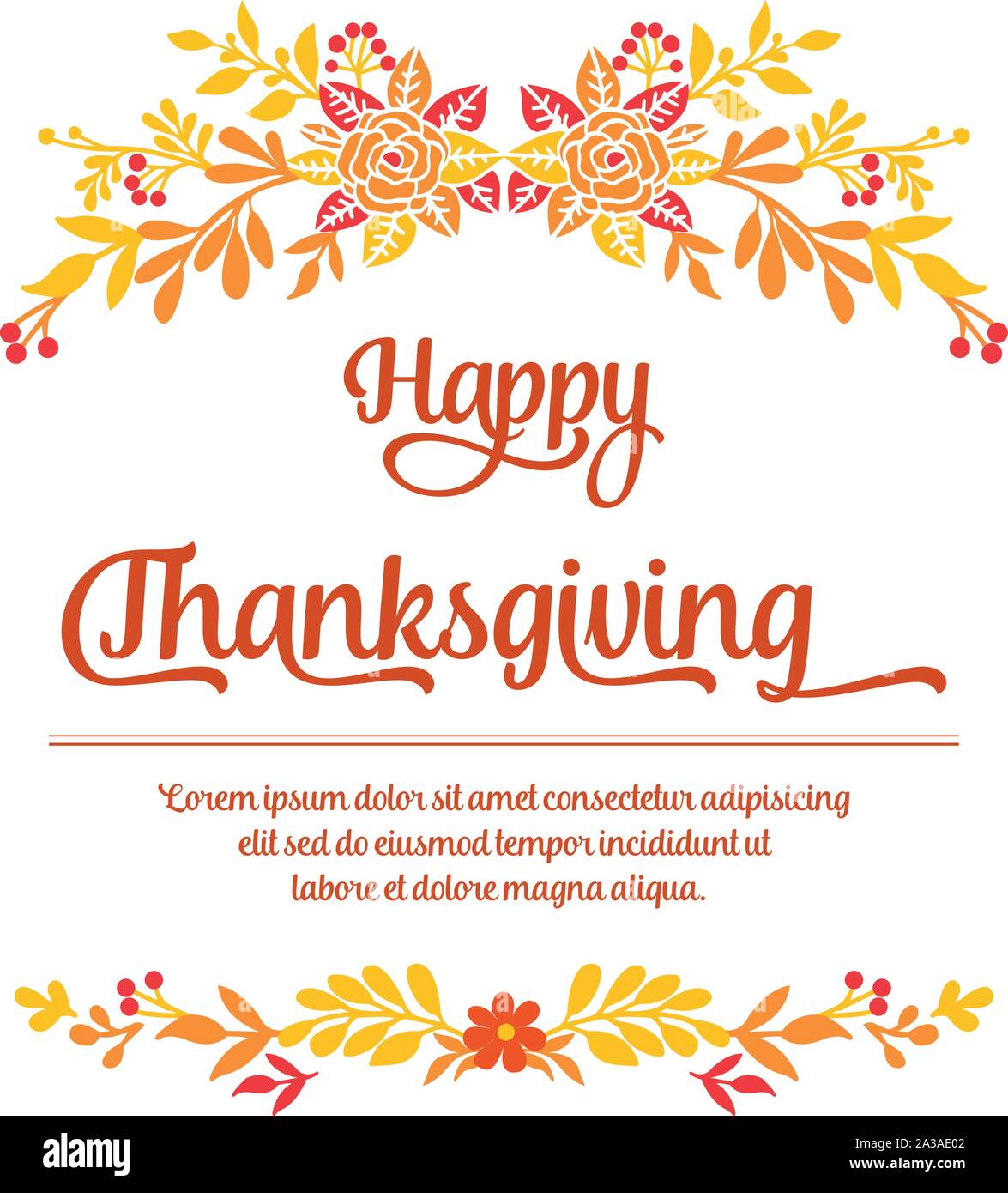 Card template of thanksgiving, with various style of autumn leaves ...