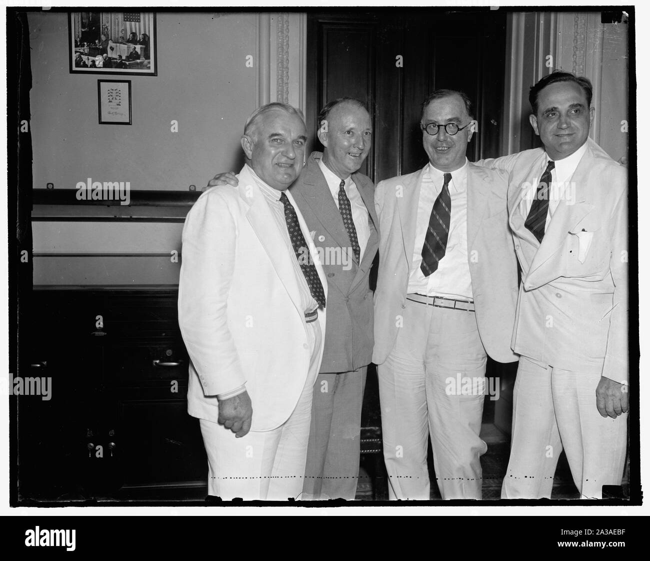 Sen. James Davis, Sen. Hugo Black, Sen. Schwellenbach, Sen. Sherman ...