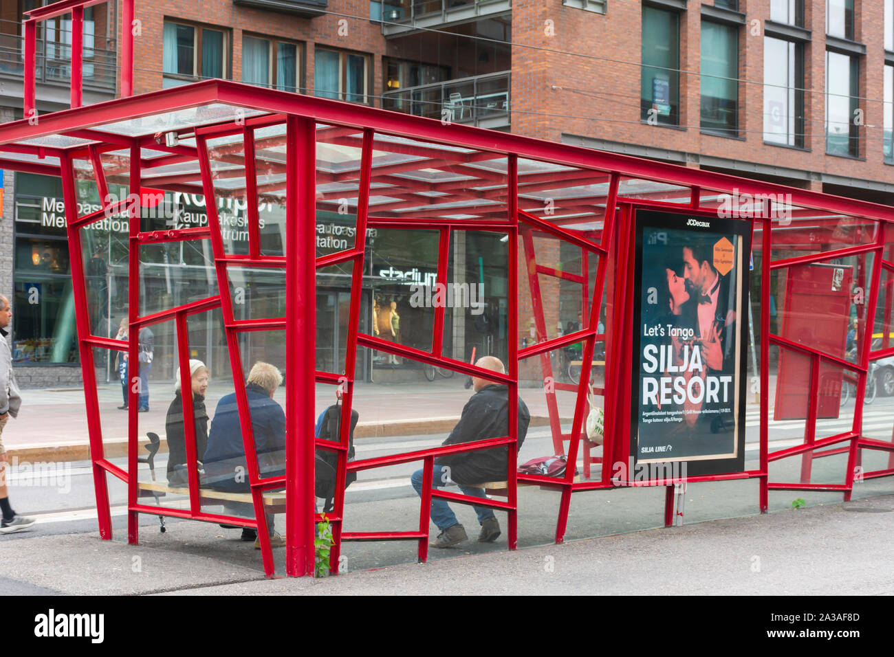 Design tram stop in Helsinki Finland designed by Stefan Lindfors Stock ...