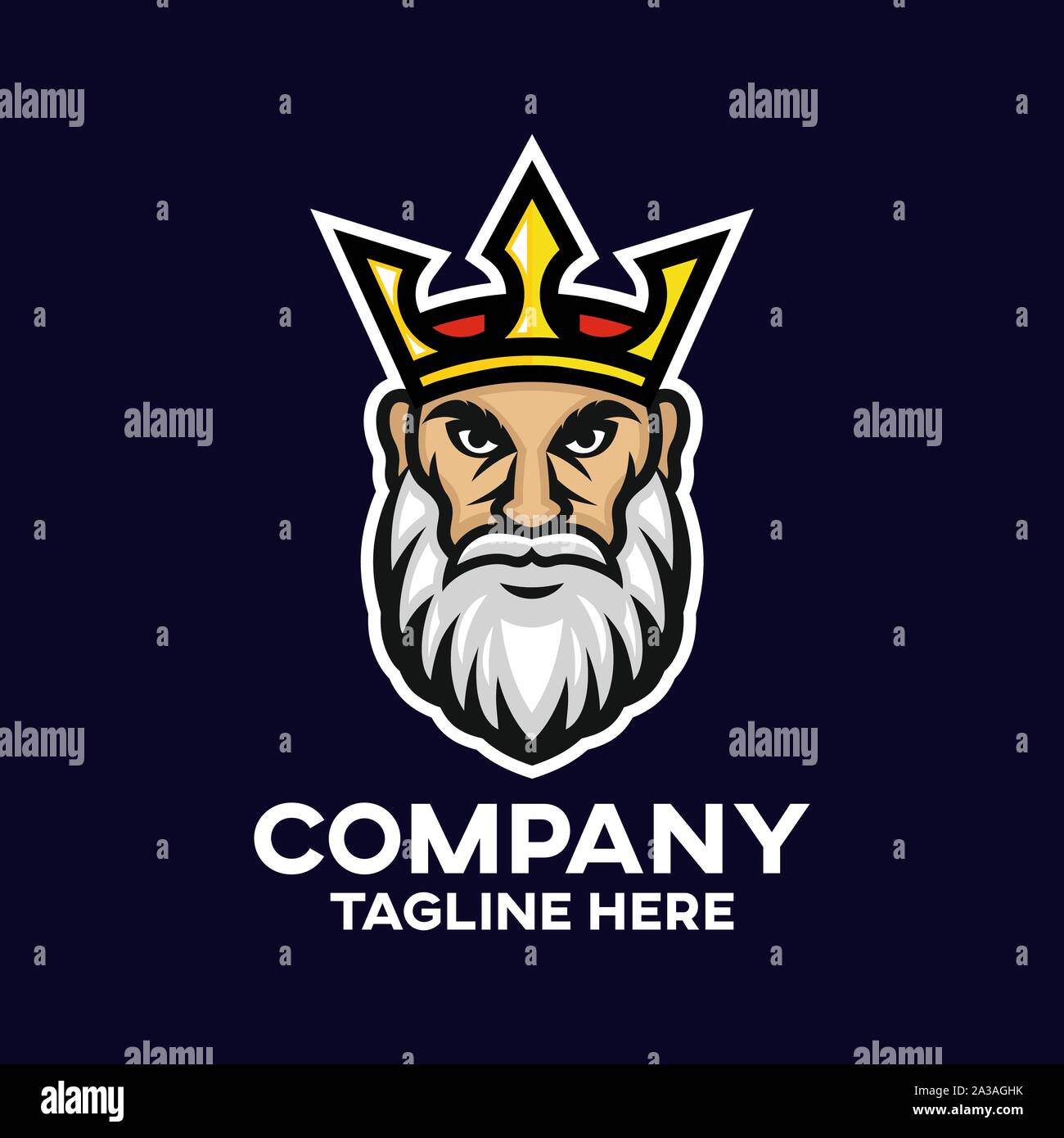 Modern king logo Stock Vector Image & Art - Alamy