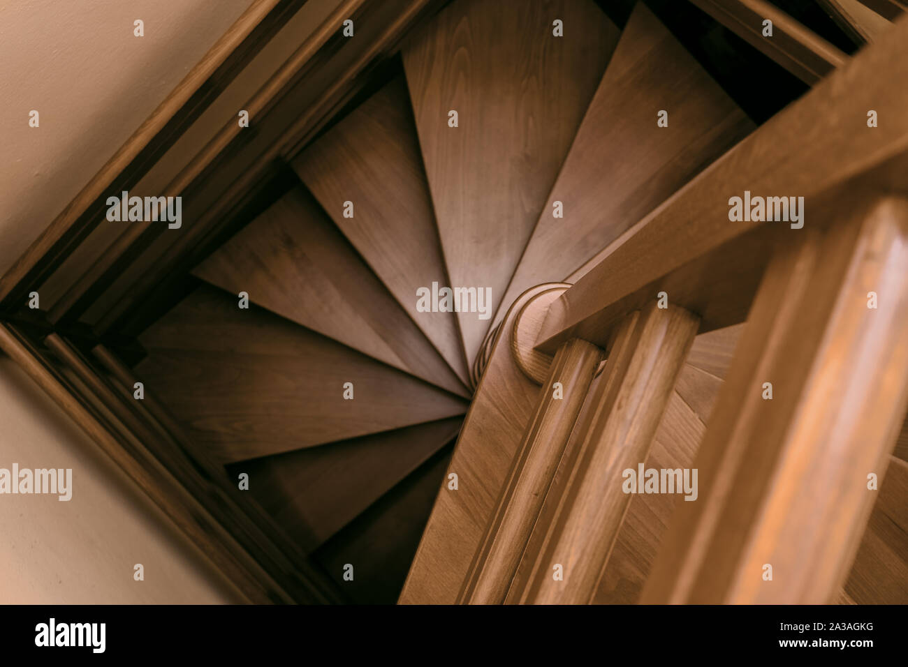 Winding Wooden Staircase High Resolution Stock Photography and Images ...