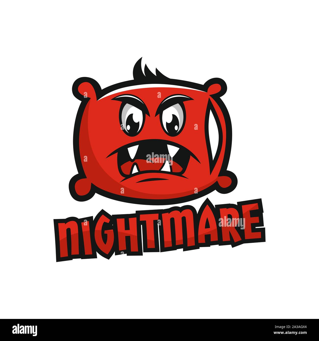 Modern mascot pillow and nightmare logo Stock Vector Image & Art - Alamy