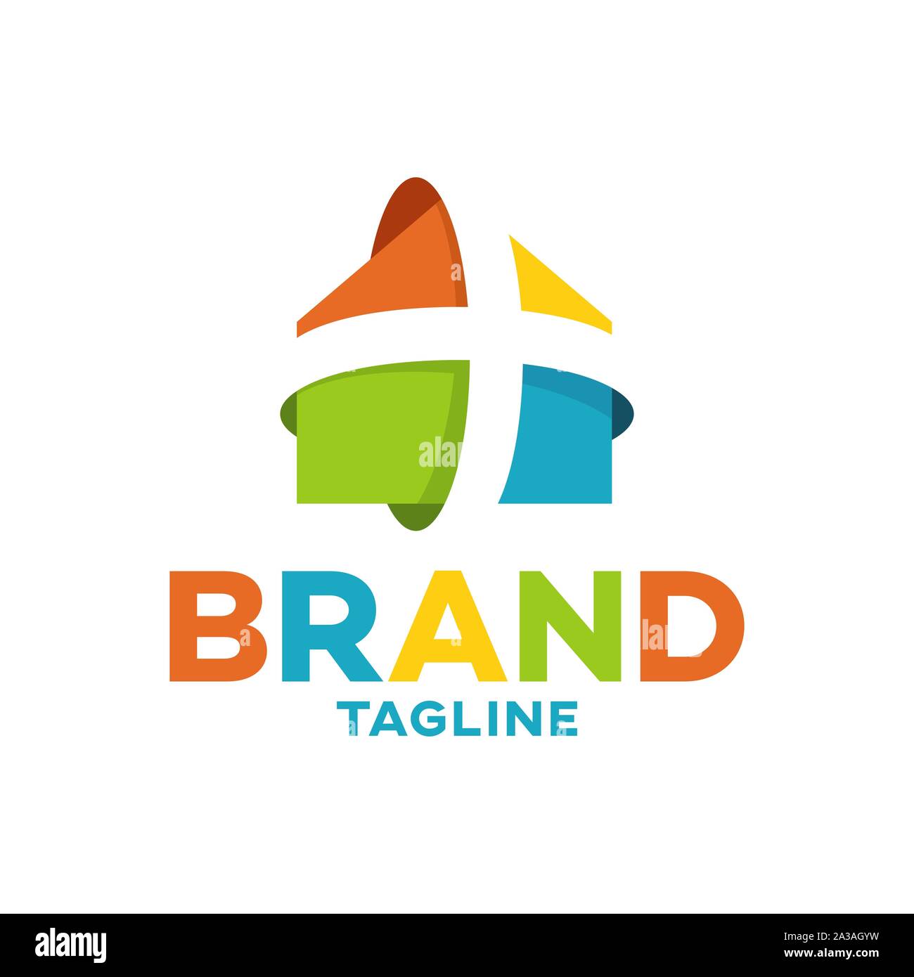 Modern real estate and cross logo Stock Vector Image & Art - Alamy