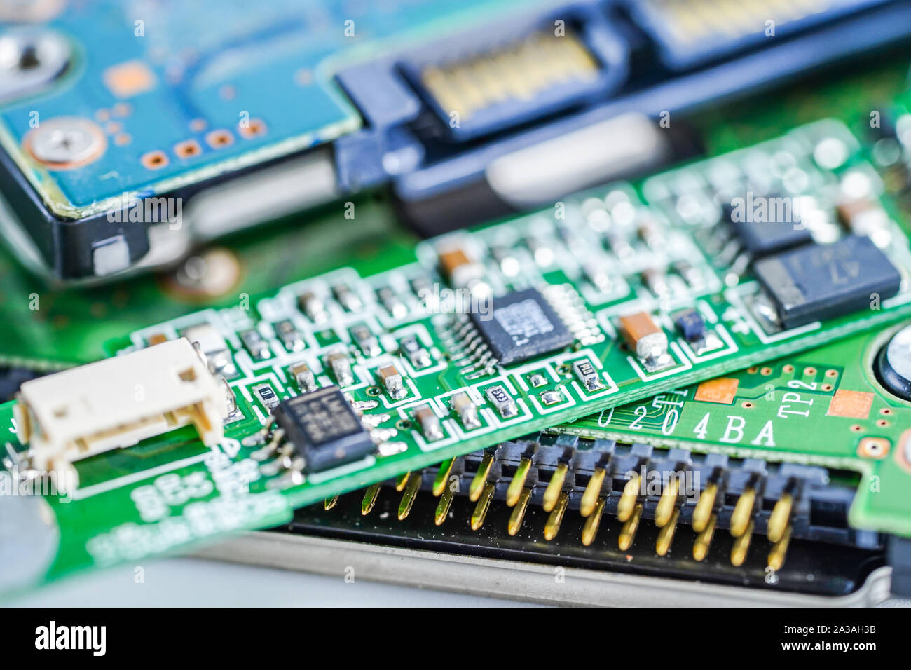 E-waste electronic, computer circuit cpu chip mainboard core processor ...