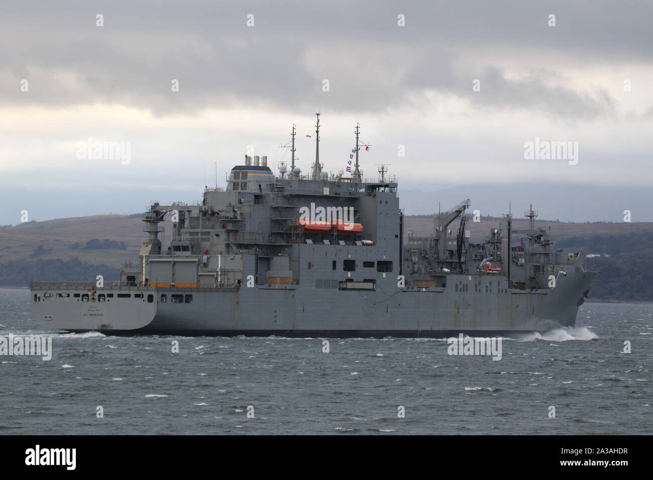 USNS William McLean (T-AKE-12), a Lewis and Clark-class dry cargo ship ...