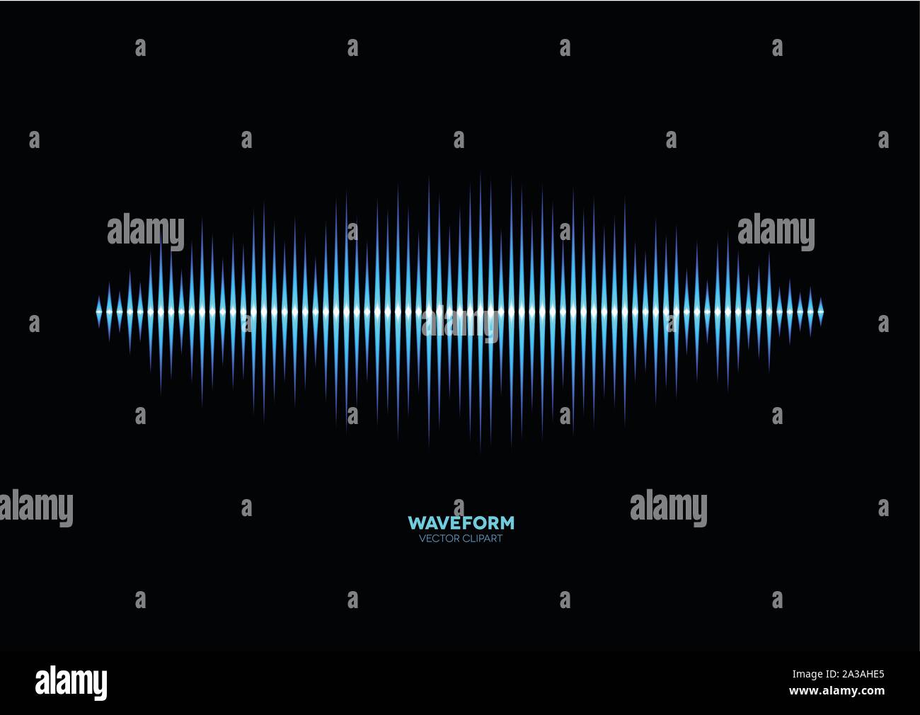 Shiny blue music waveform Stock Vector Image & Art - Alamy