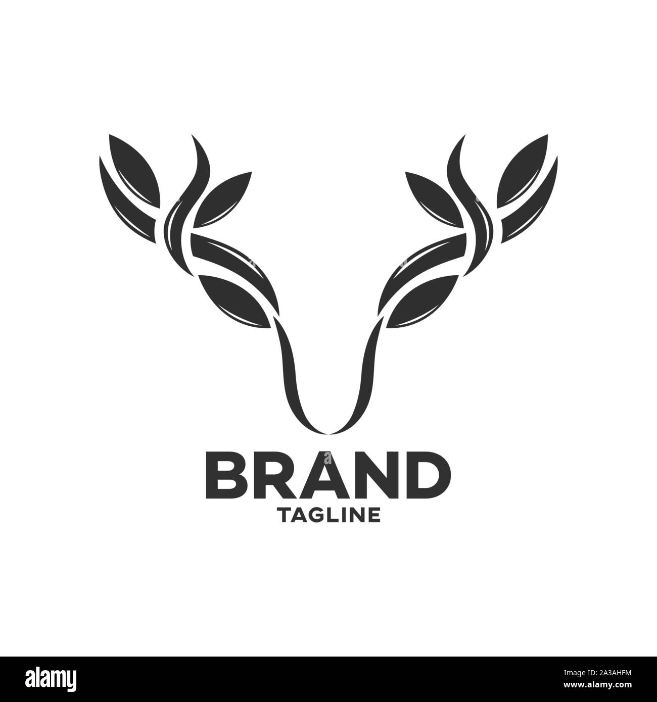 Modern deer logo hi-res stock photography and images - Alamy