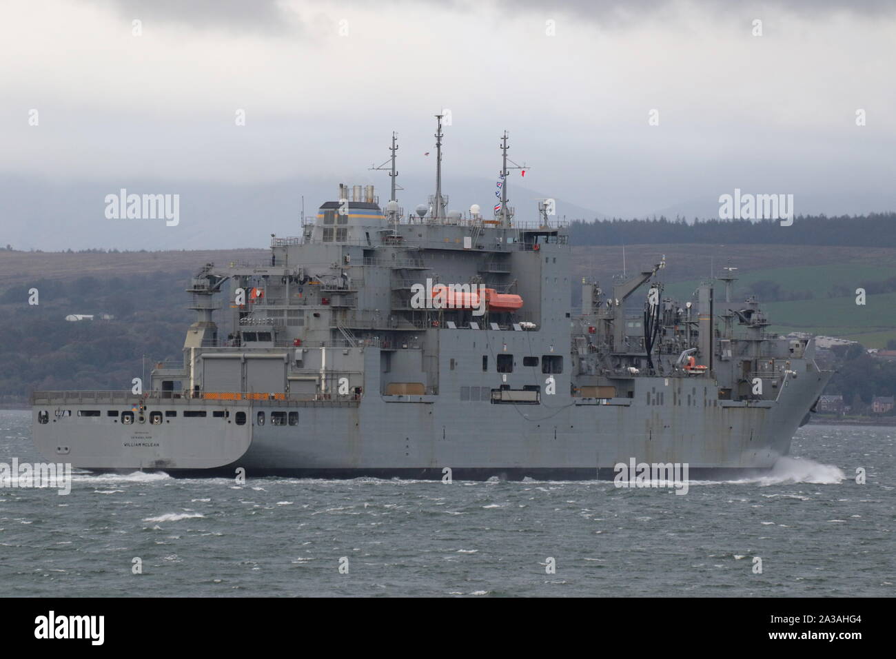 USNS William McLean (T-AKE-12), a Lewis and Clark-class dry cargo ship ...