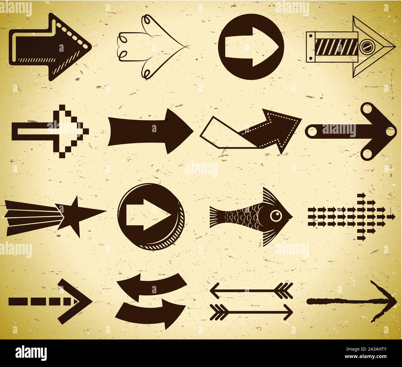 Set of vintage arrows Stock Vector Image & Art - Alamy