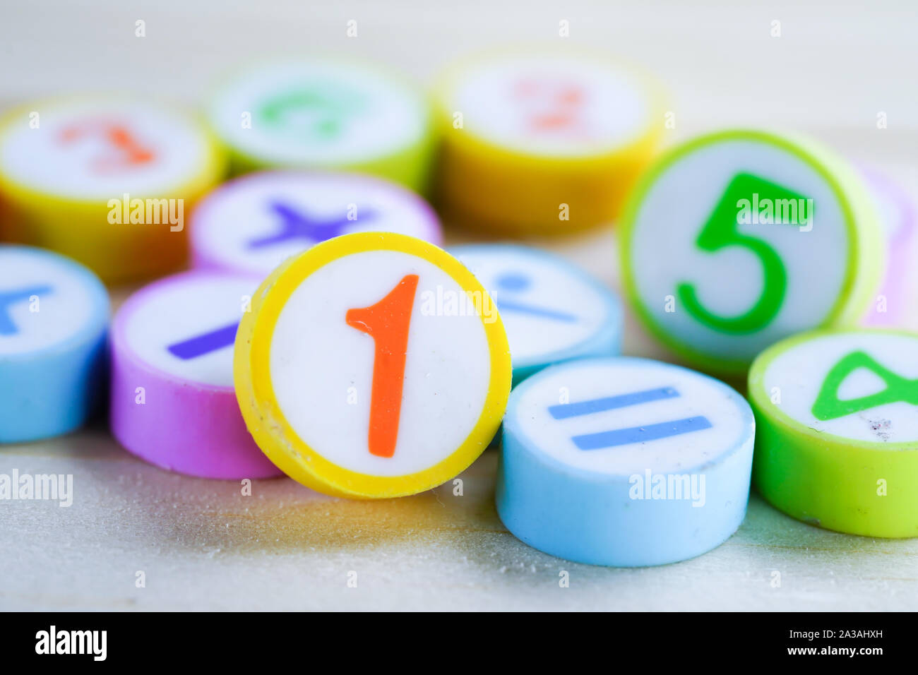 Math Number colorful on white background : Education study mathematics ...
