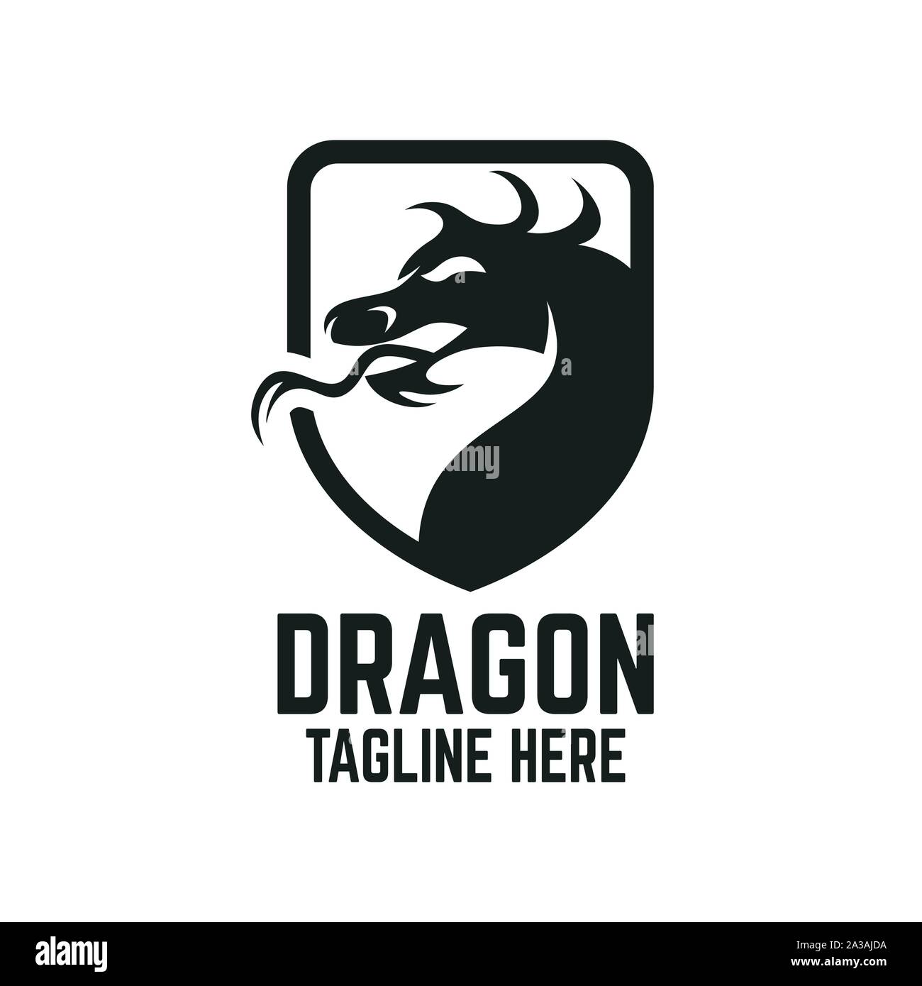 Modern dragon shield logo Stock Vector Image & Art - Alamy