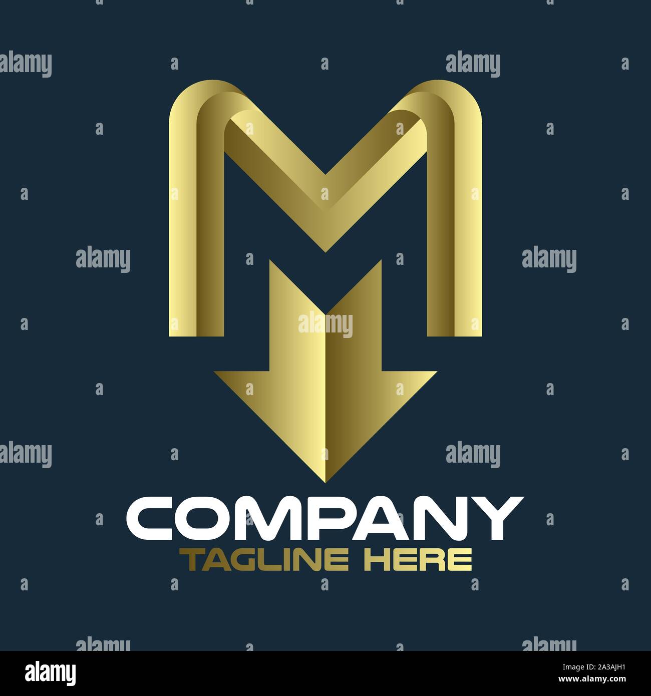 Modern arrow and letter M logo Stock Vector Image & Art - Alamy