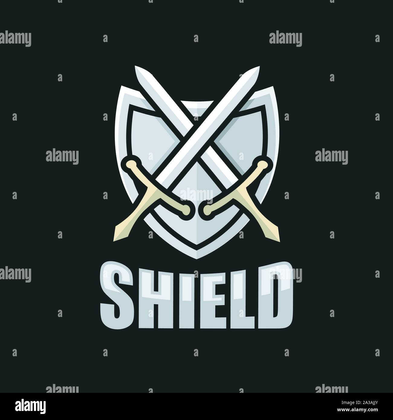 Sword logo hi-res stock photography and images - Alamy