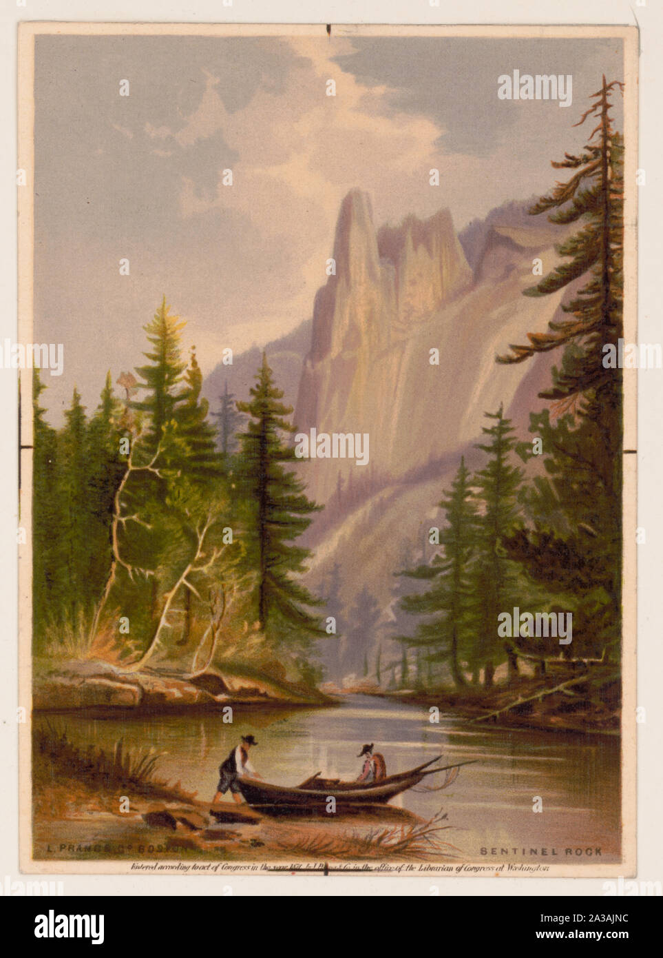 Sentinel Rock / L. Prang & Co., Boston Stock Photo - Alamy