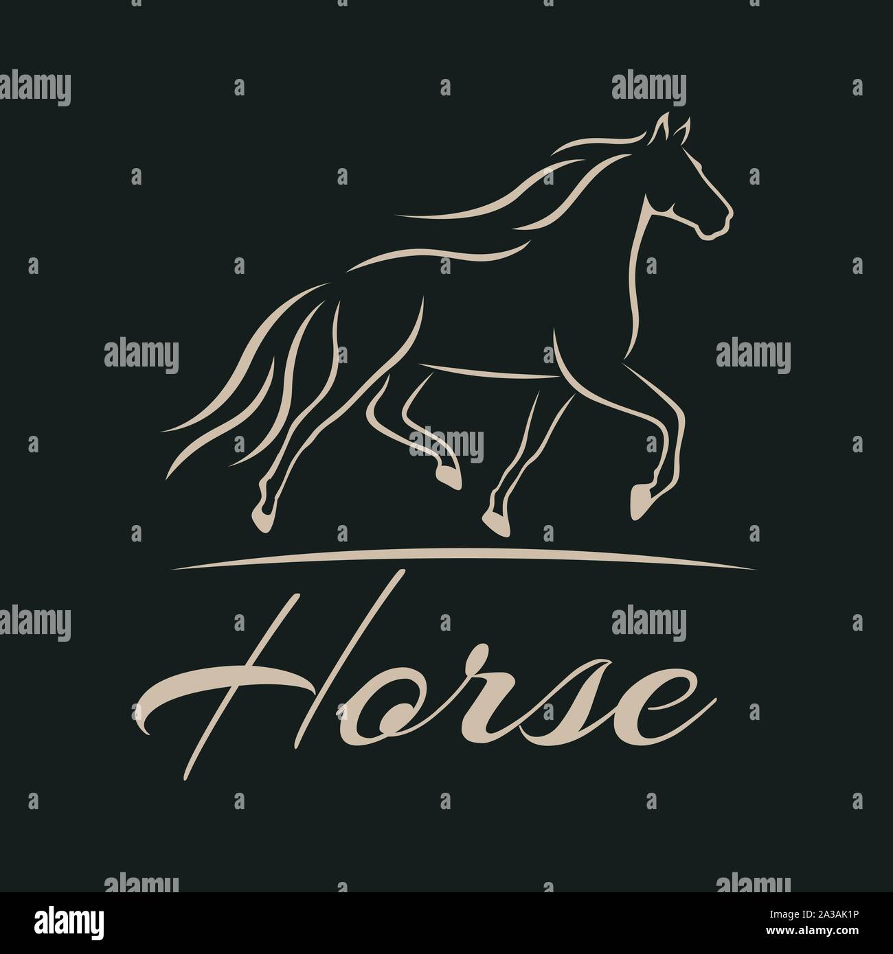 Modern Horse Stock Vector Images - Alamy