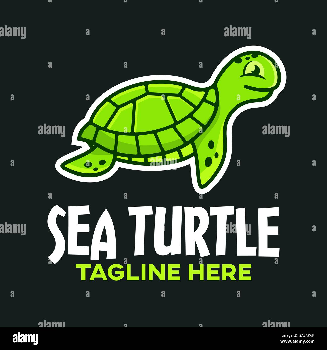 Mascot sea turtle logo Stock Vector Image & Art - Alamy