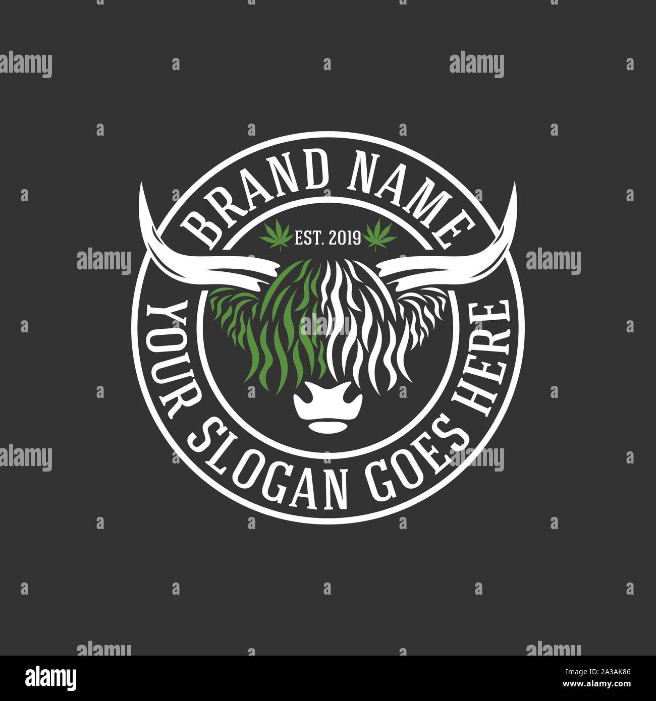 modern highlanders bull logo. Vector illustration Stock Vector Image ...