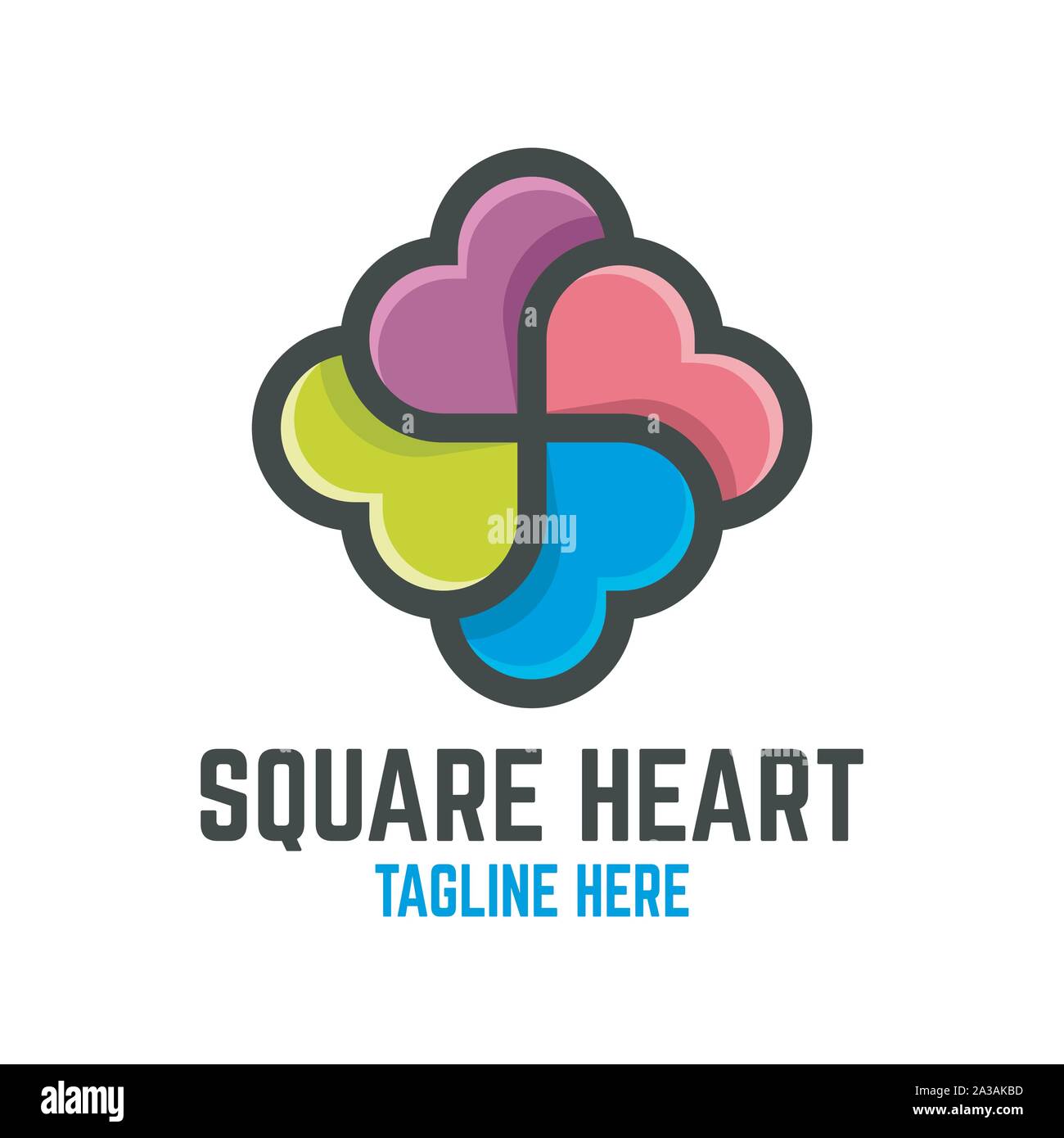 Square heart Cut Out Stock Images & Pictures - Alamy