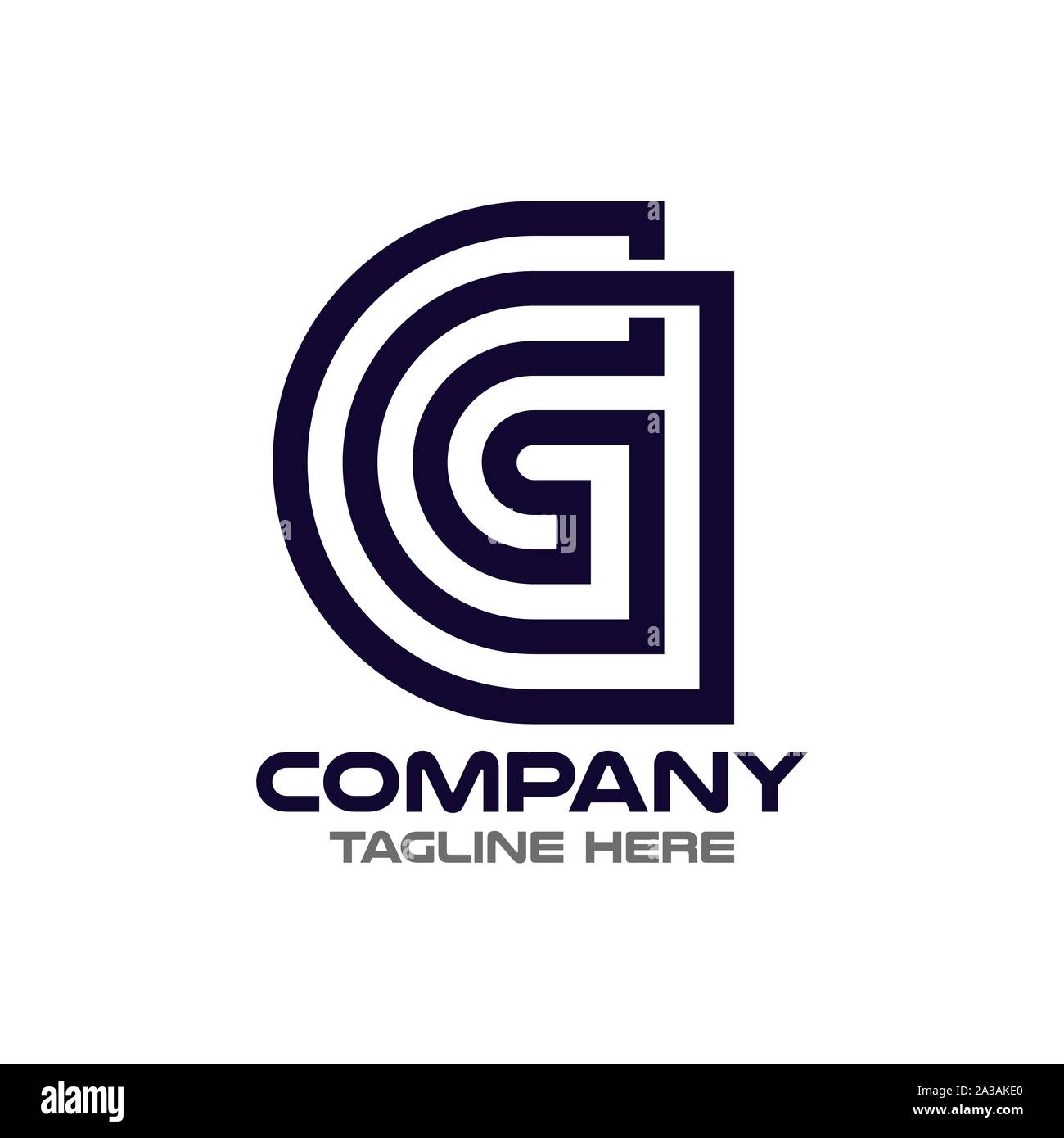 Modern letters GD and DG logo Stock Vector Image & Art - Alamy