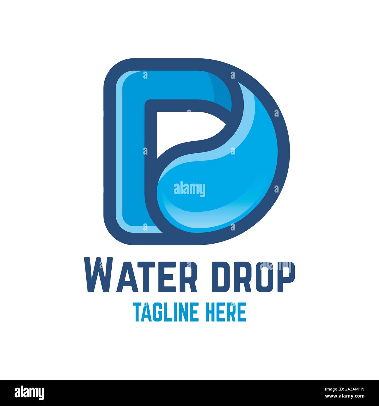 Modern drop letter D logo Stock Vector Image & Art - Alamy