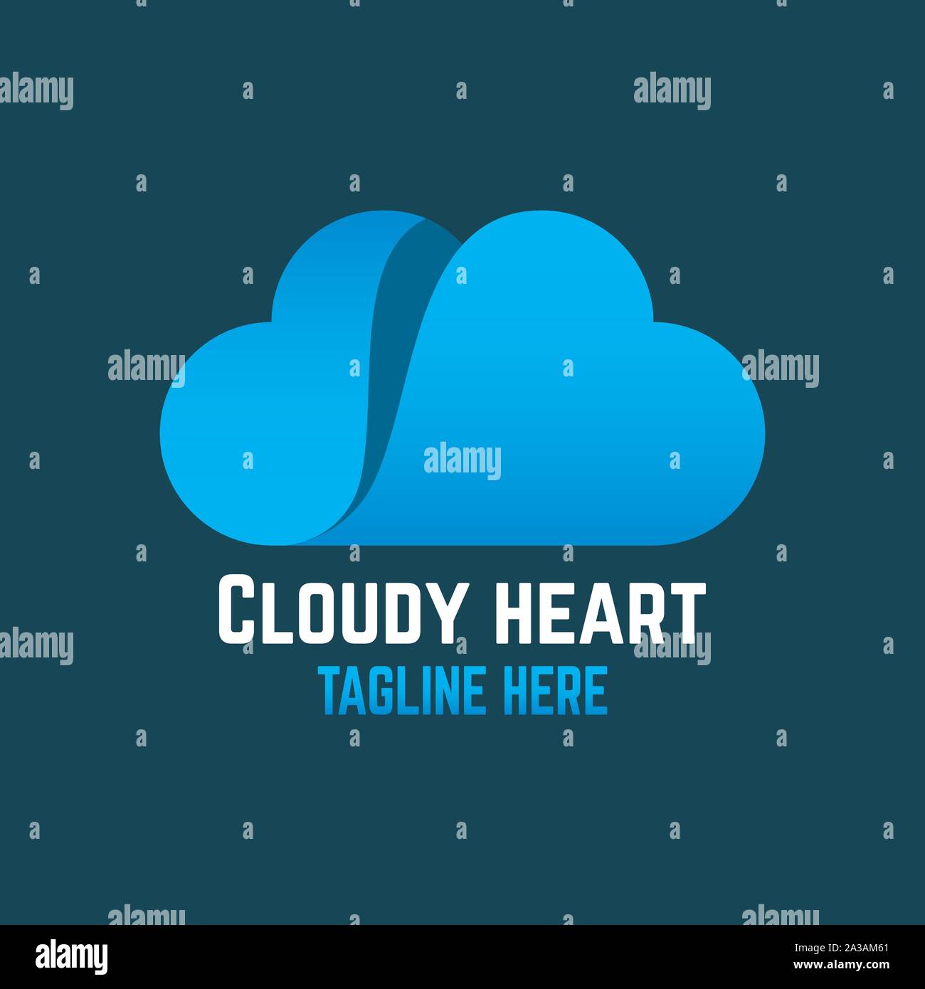 Cloud heart logo Stock Vector Image & Art - Alamy