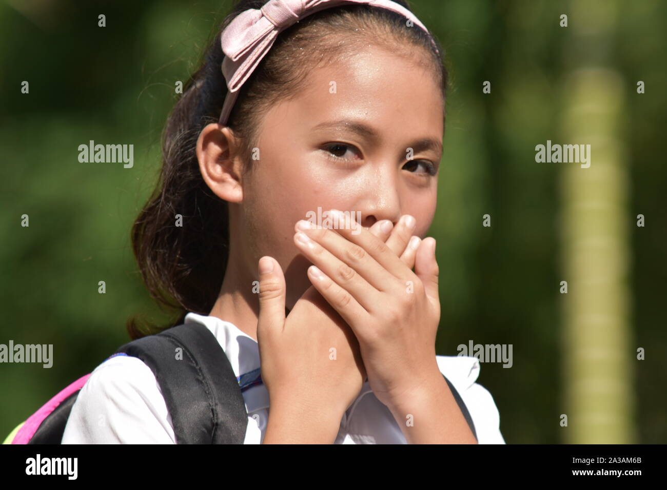 A Quiet Student Teenager School Girl Stock Photo - Alamy