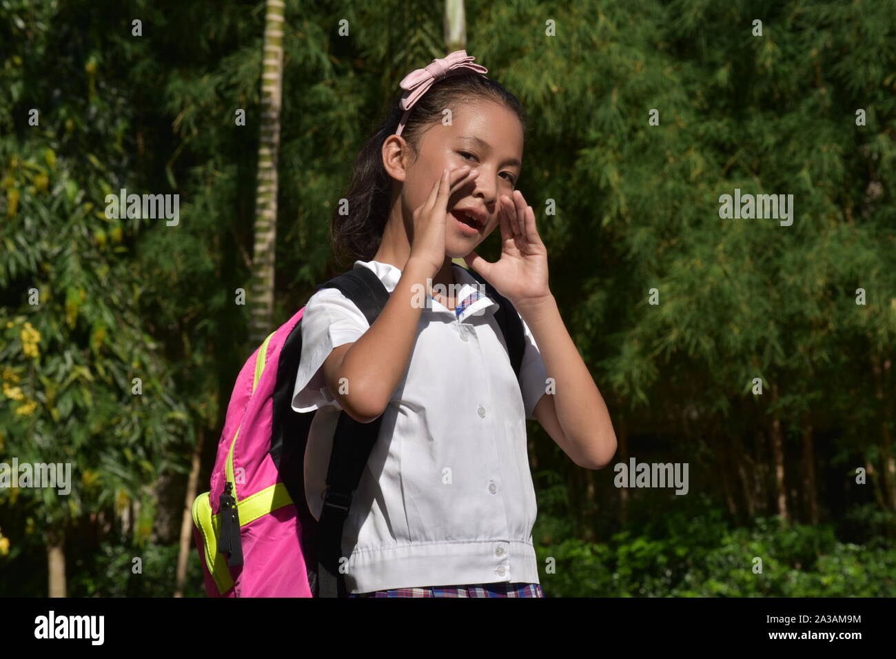 A Prep Filipina Girl Student Talking Stock Photo - Alamy
