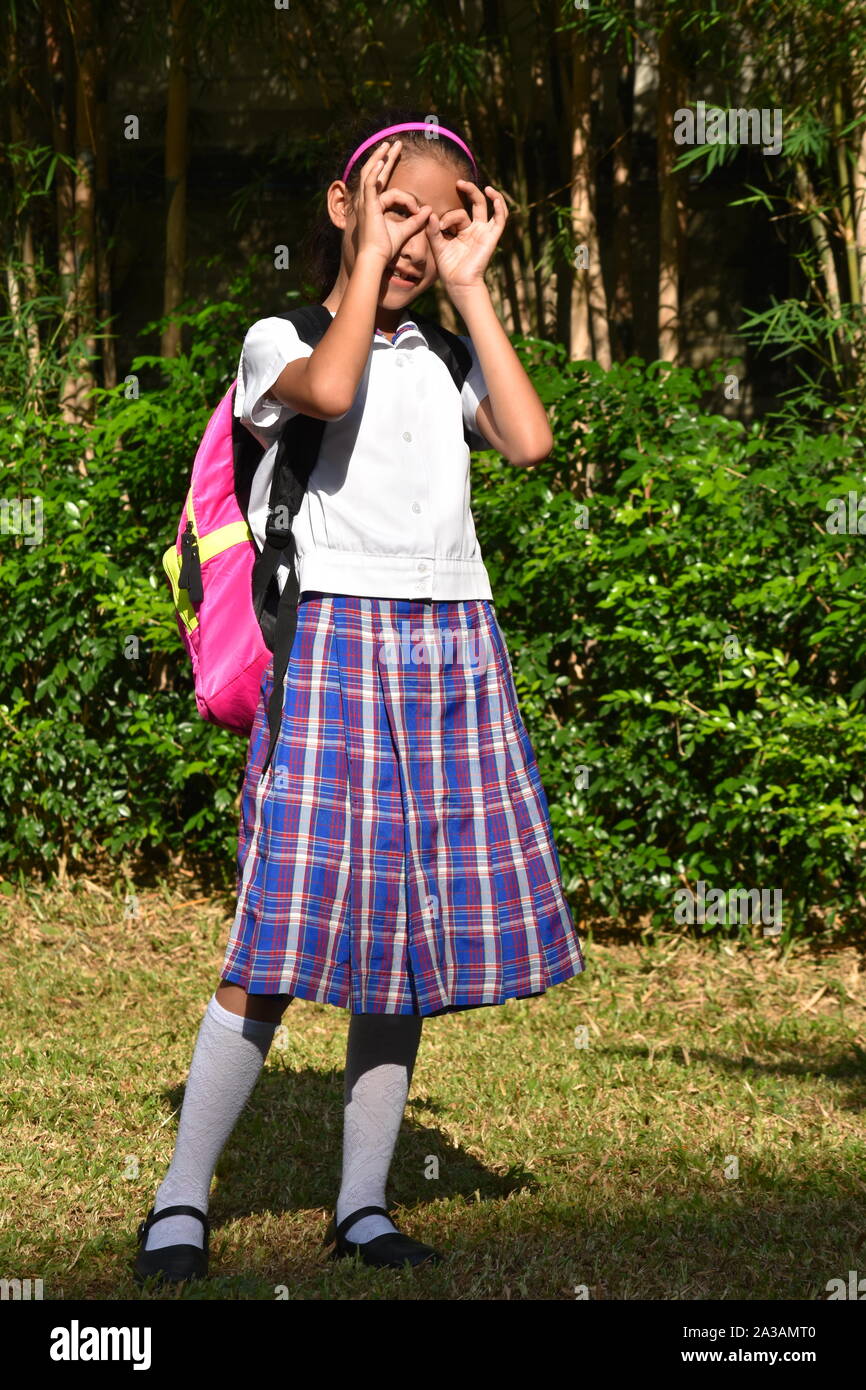 Girl Student Searching Wearing School Uniform Stock Photo - Alamy