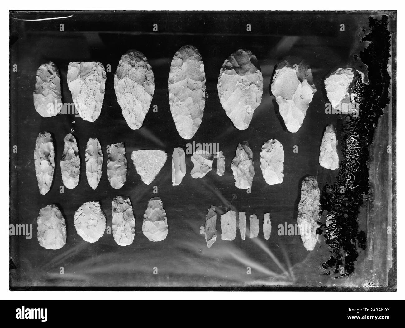 Series of prehistoric flints Stock Photo - Alamy