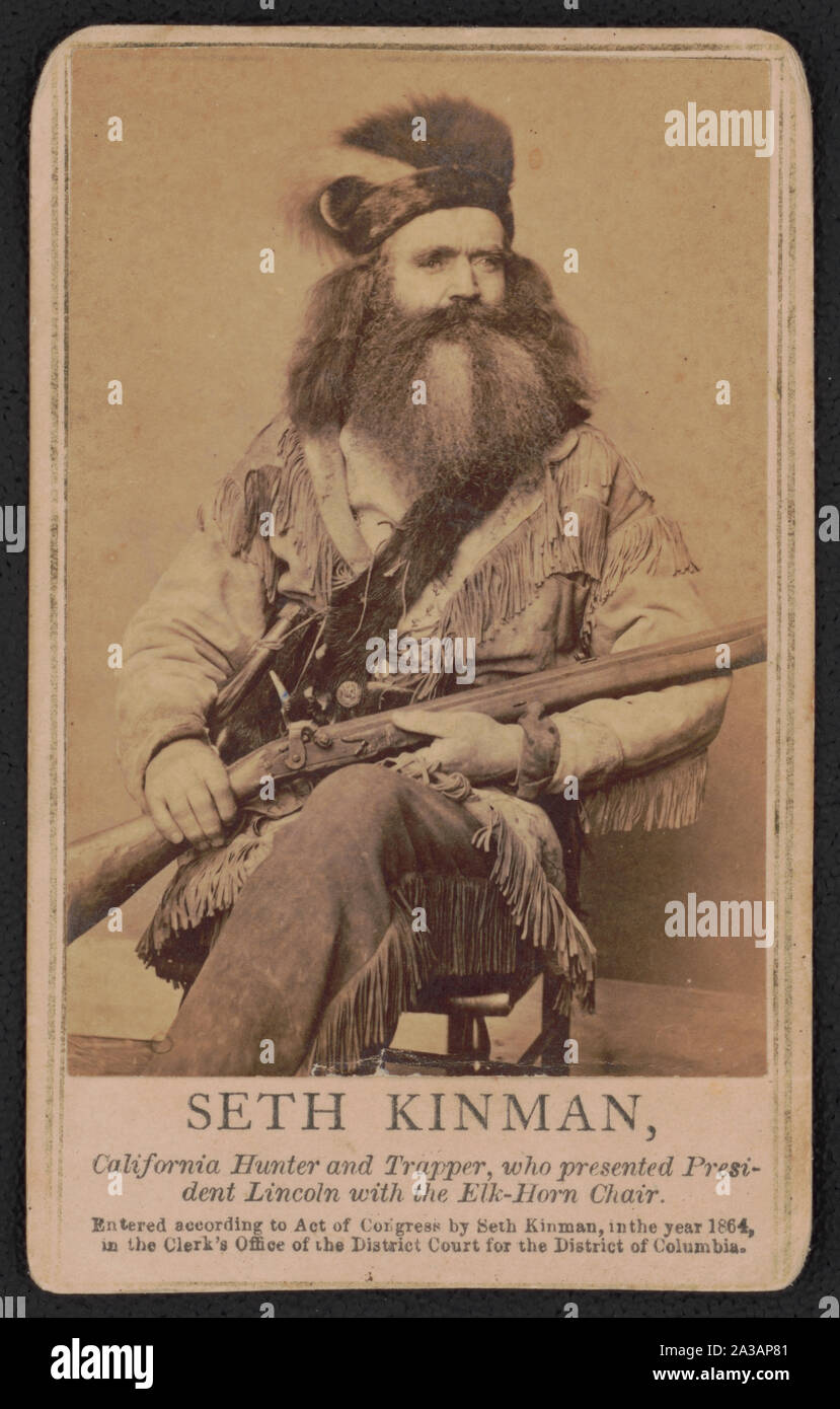 Seth Kinman, California hunter and trapper, who presented President ...