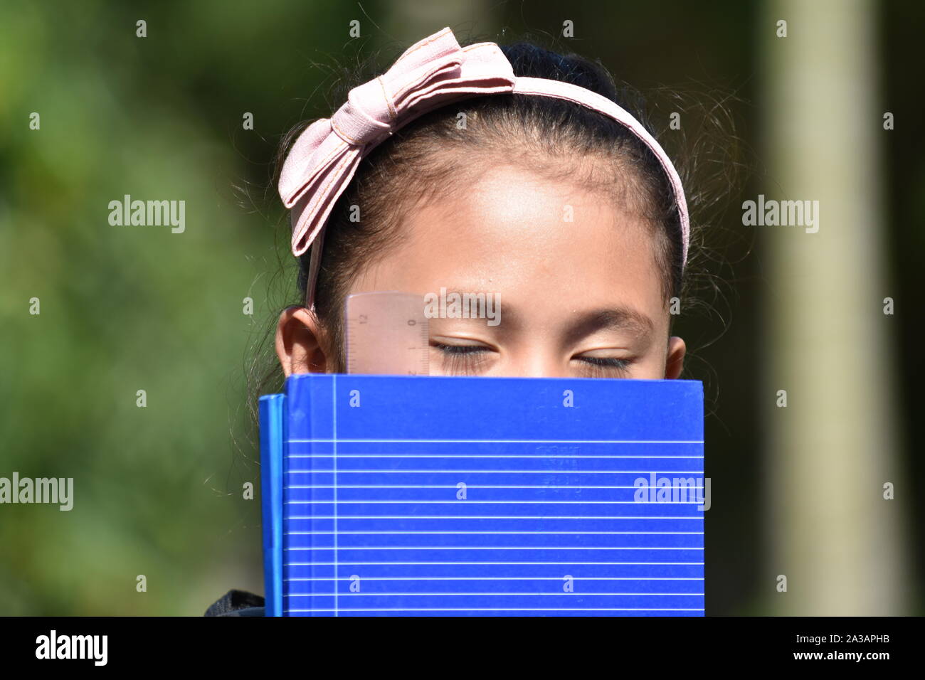 Youthful Filipina Girl Student And Fear Stock Photo - Alamy