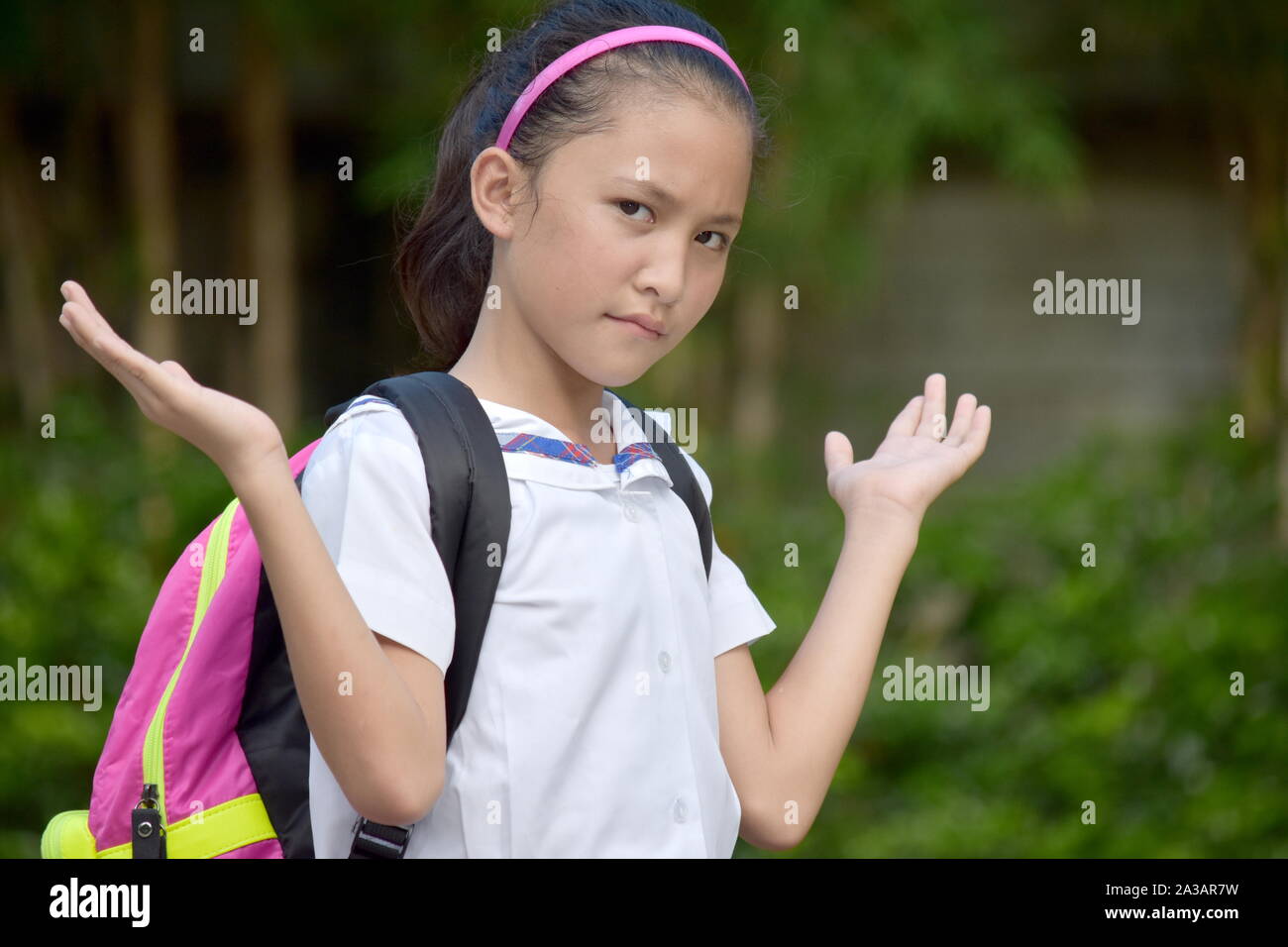 Student Teenager School Girl And Indecisiveness Stock Photo - Alamy