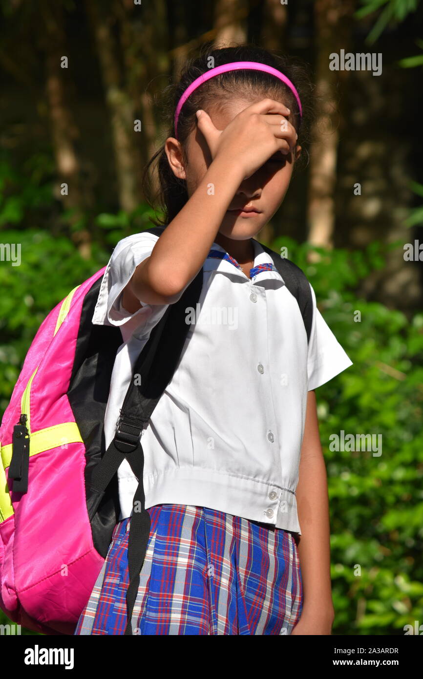 Female Student Bright Sunlight Wearing Uniform Stock Photo - Alamy