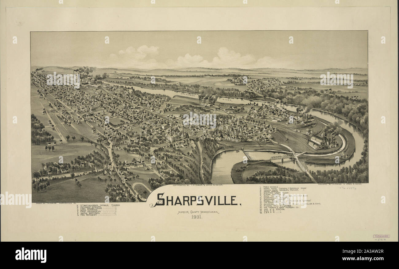 Sharpsville, Mercer County Pennsylvania, 1901 Stock Photo - Alamy