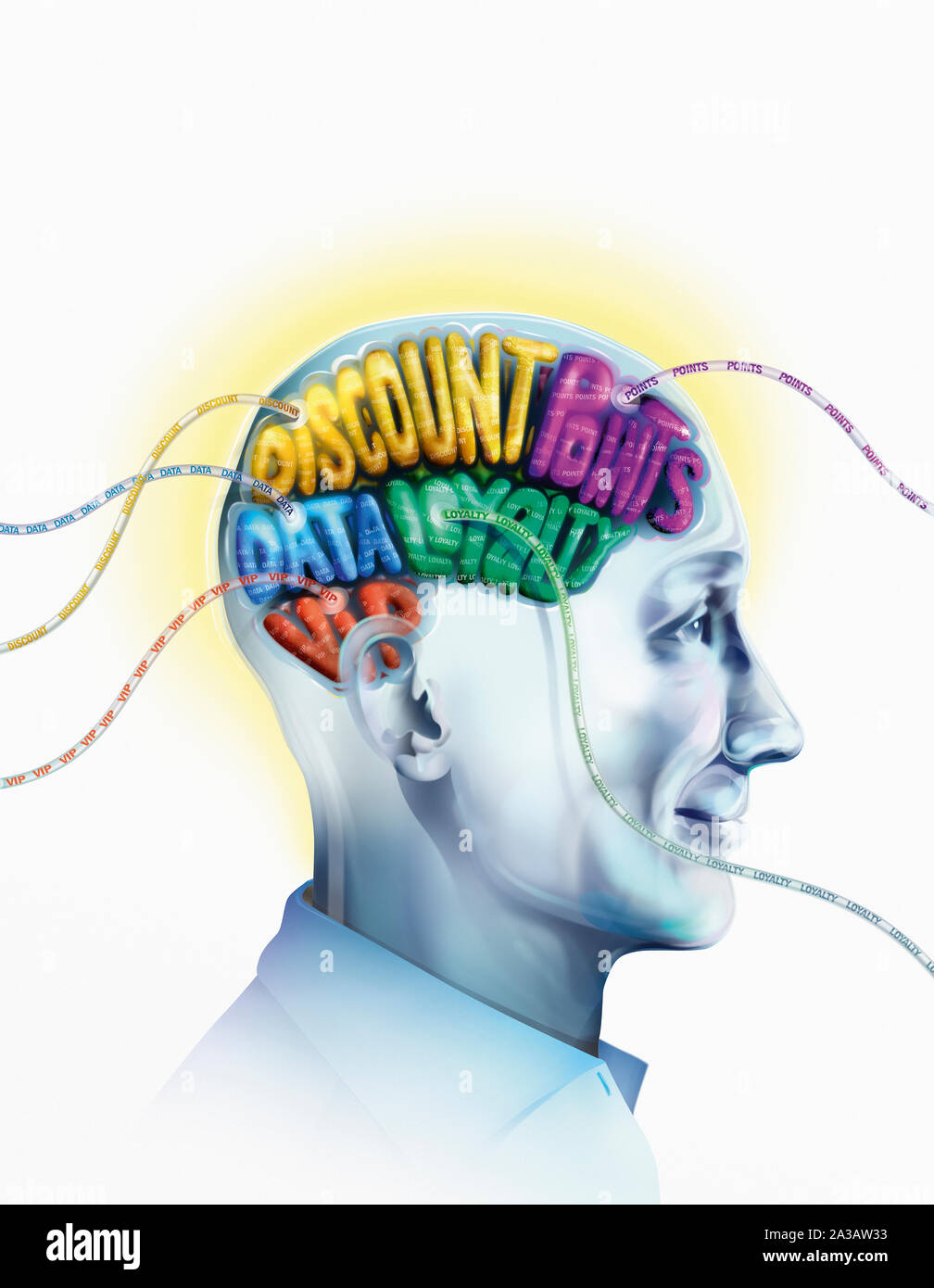Happy mind brain man hi-res stock photography and images - Alamy